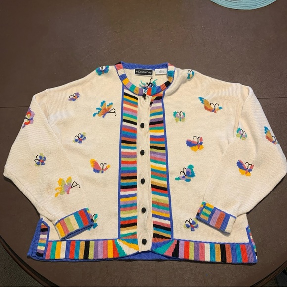 Christine Foley | Sweaters | Vintage Christine Foley Cardigan Knit ...